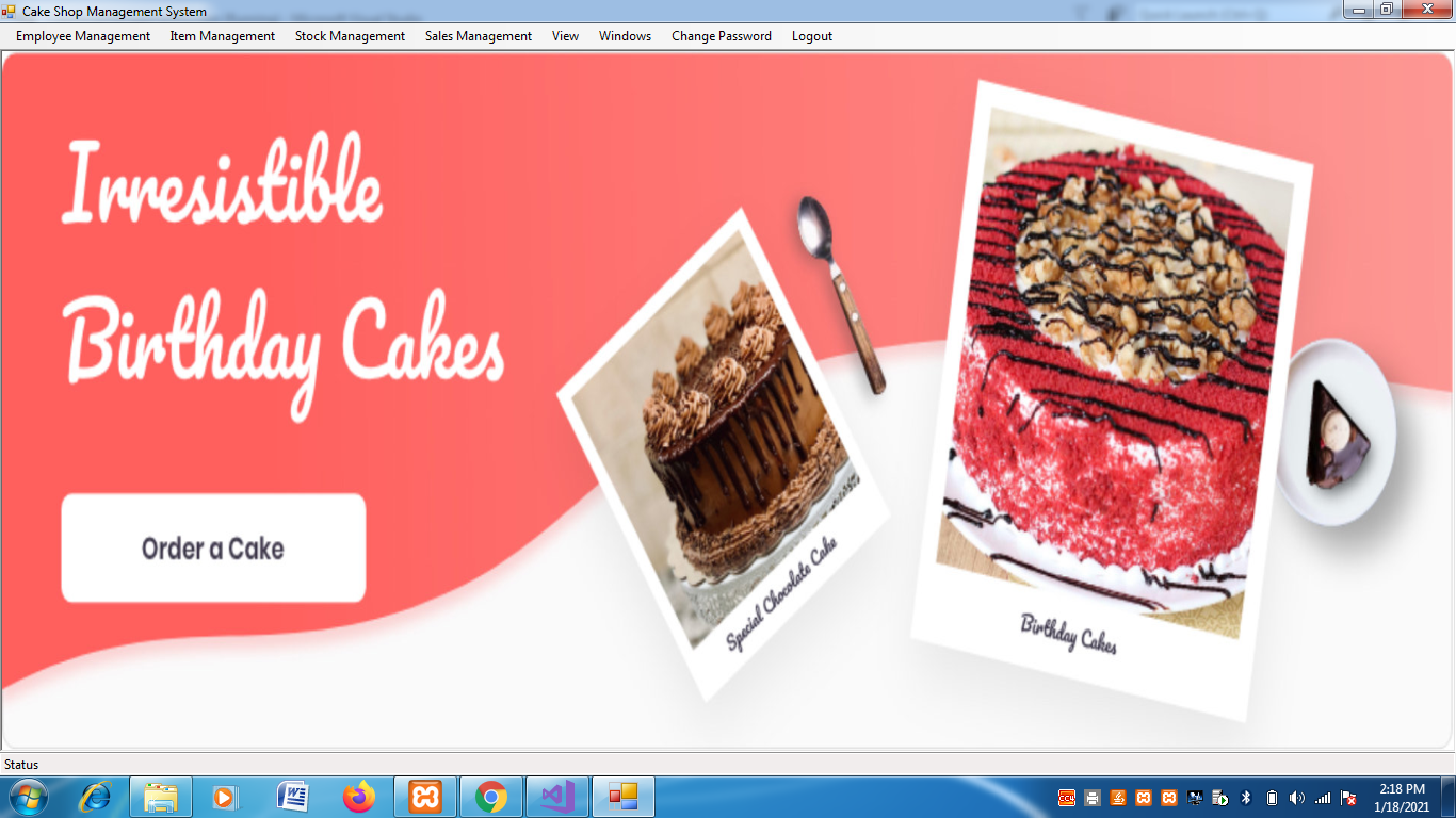 Cake Shop Management System Vbnet Mysql Projects Free Source Code Documentation